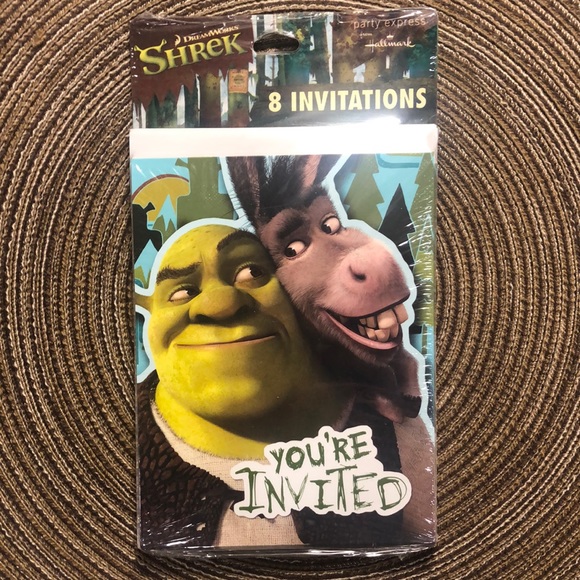 Hallmark | Party Supplies | Shrek Donkey Invitations | Poshmark